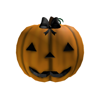Cute Pumpkin Head with Bow [Yellow] | Roblox Item - Rolimon's