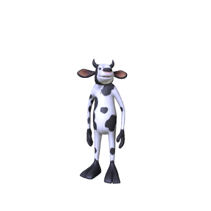 Standing Cute Cow Funny Meme Troll Animal
