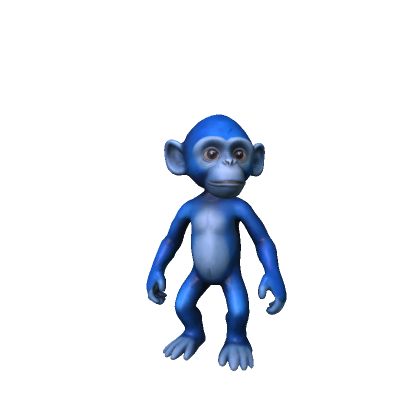 Mini Blue Baby Monkey Funny Meme Troll Animal