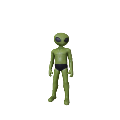Green Alien Costume Funny Meme Troll Animal