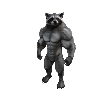 Muscle Little Raccoon Guy - Roblox