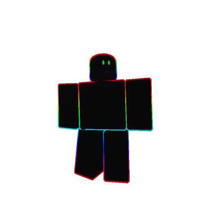 Cartoony Outline R6 Avatar Rainbow