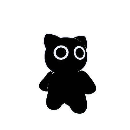 Mini gato preto fofo 2D