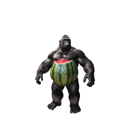 Gorilla Watermelon 轢 Brainrot Funny Meme Animal