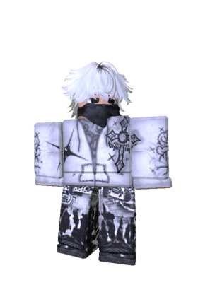 white y2k skin with jeans pant and emo mask black - Roblox