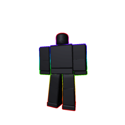 Rainbow Outline Blocky R15 Avatar [RECOLORABLE]