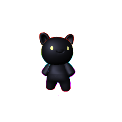 2D Cute Rainbow Mini Cat