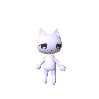 Mini White Chibi Cat