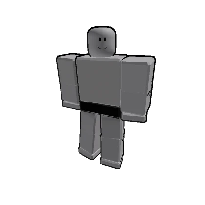 Black R15 Blocky Outline Avatar - Roblox
