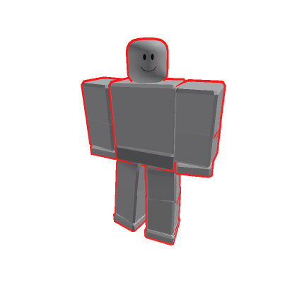 Contorno vermelho blocky R15 - Roblox