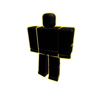 Yellow Outline Blocky R15 Avatar [RECOLORABLE]