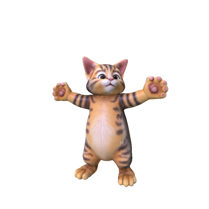 Cute Standing Cat Funny Meme Troll Animal