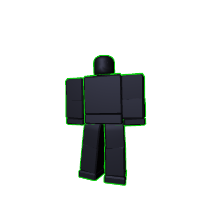 Avatar Blocky R15 con contorno verde [RECOLORABLE]