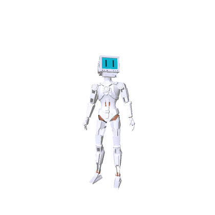 Computer monitor head robot [Recolorable]