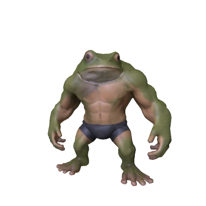 Realistic Buff Frog Monster