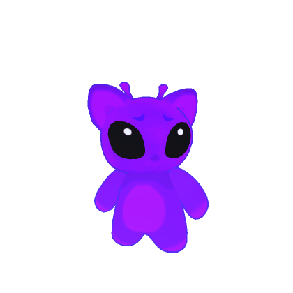 Neon Purple Alien Glorp Cat