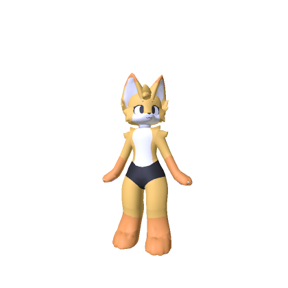 Lemon Yellow Chibi Fox Girl