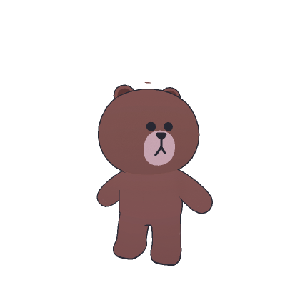 Brown Line Bear (2D)