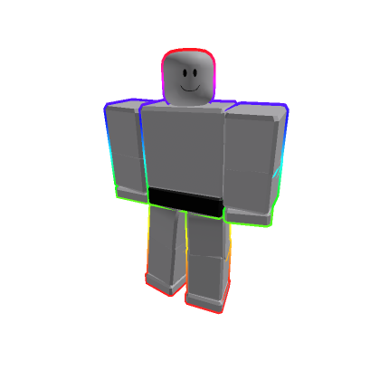 Avatar arc-en-ciel R15 Blocky Outline - Roblox