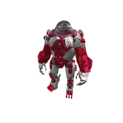 Shark Mech - White/Red - (Rthro) - Roblox