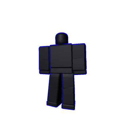 Avatar Blocky R15 con contorno azul [RECOLORABLE]