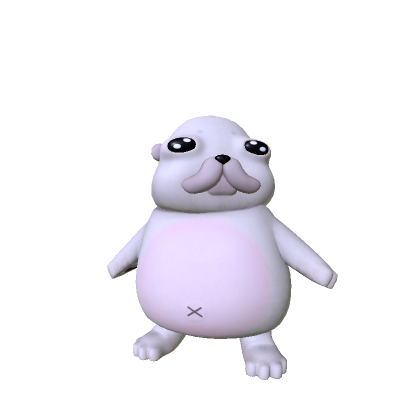 Wash my Bellay White Pibble Puppy Dog