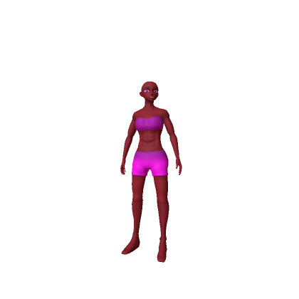 Anime Female Body | Red Skin Tone