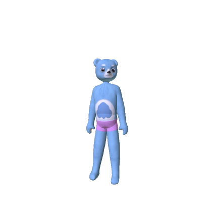 Cute blue teddy bear