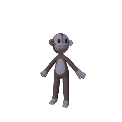 Cute monkey avatar (Recolorable)