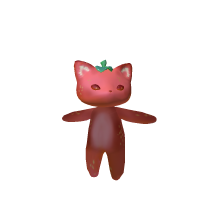 Cute strawberry cat