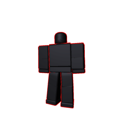 Red Outline Blocky R15 Avatar [RECOLORABLE]