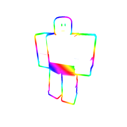Cartoony Rainbow White Blocky - Roblox