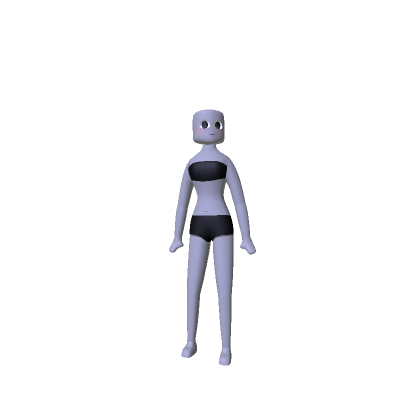 Trendy Woman Body (Recolorable, Black)