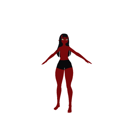 Meru Demon girl glowing