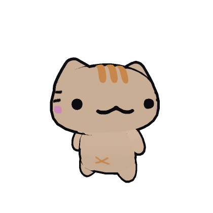 Cute Mini Chibi Cat Plushie (Orange)