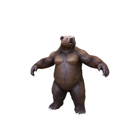 Buff Muscle Bear Funny Troll Meme Animal
