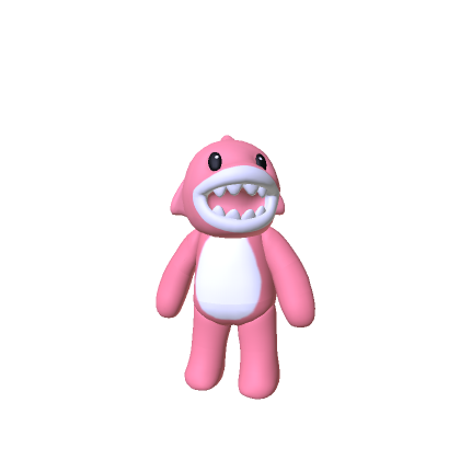 pink shark onesie plushie
