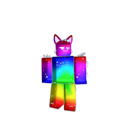 Fluffy Space Cat {Rainbow Alt}