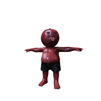 Silly Freaky Cute Niche Apple AI Fruit Head Mask