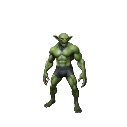 Screaming Scary Goblin Warrior Monster
