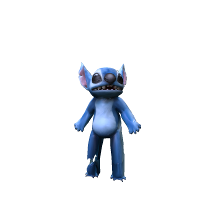 Friendly Blue Alien Realistic Stitch