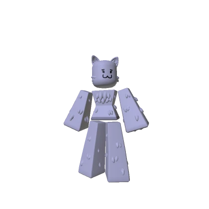 Stylized Blocky Cat Girl