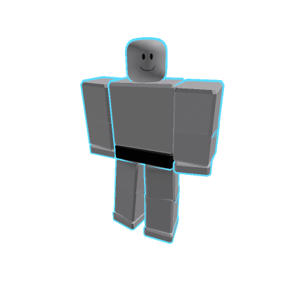 Cyan Blue R15 Blocky Outline Avatar - Roblox