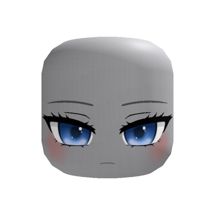 Animated Blush Calm Face(Blue)
