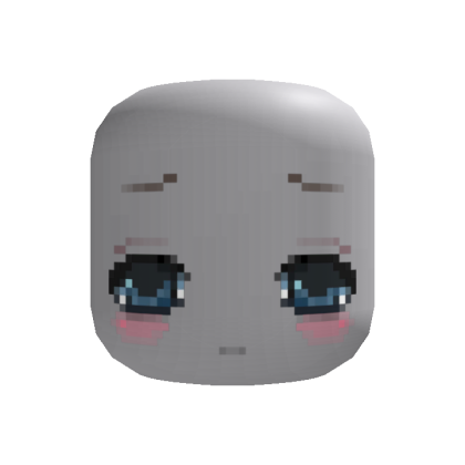 Retro sad pixel face