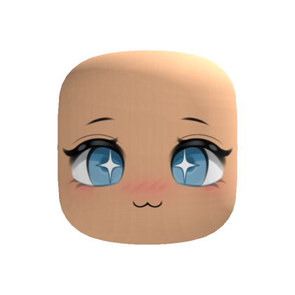 Happy Cute Chibi Blush Makeup Face