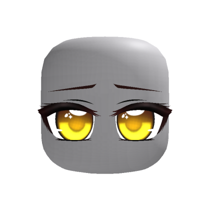 Relaxed Kawaii Anime Face - Yellow