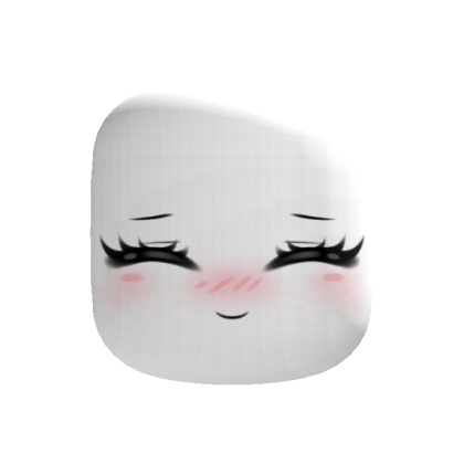 Mutlu Chibi Anime Blush Sevimli Makyaj Yüzü