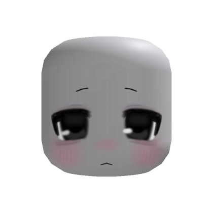 cute moe chibi anime face worried