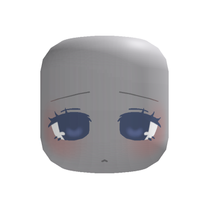 Animated Sleepy Chibi Doll Face (Blue)